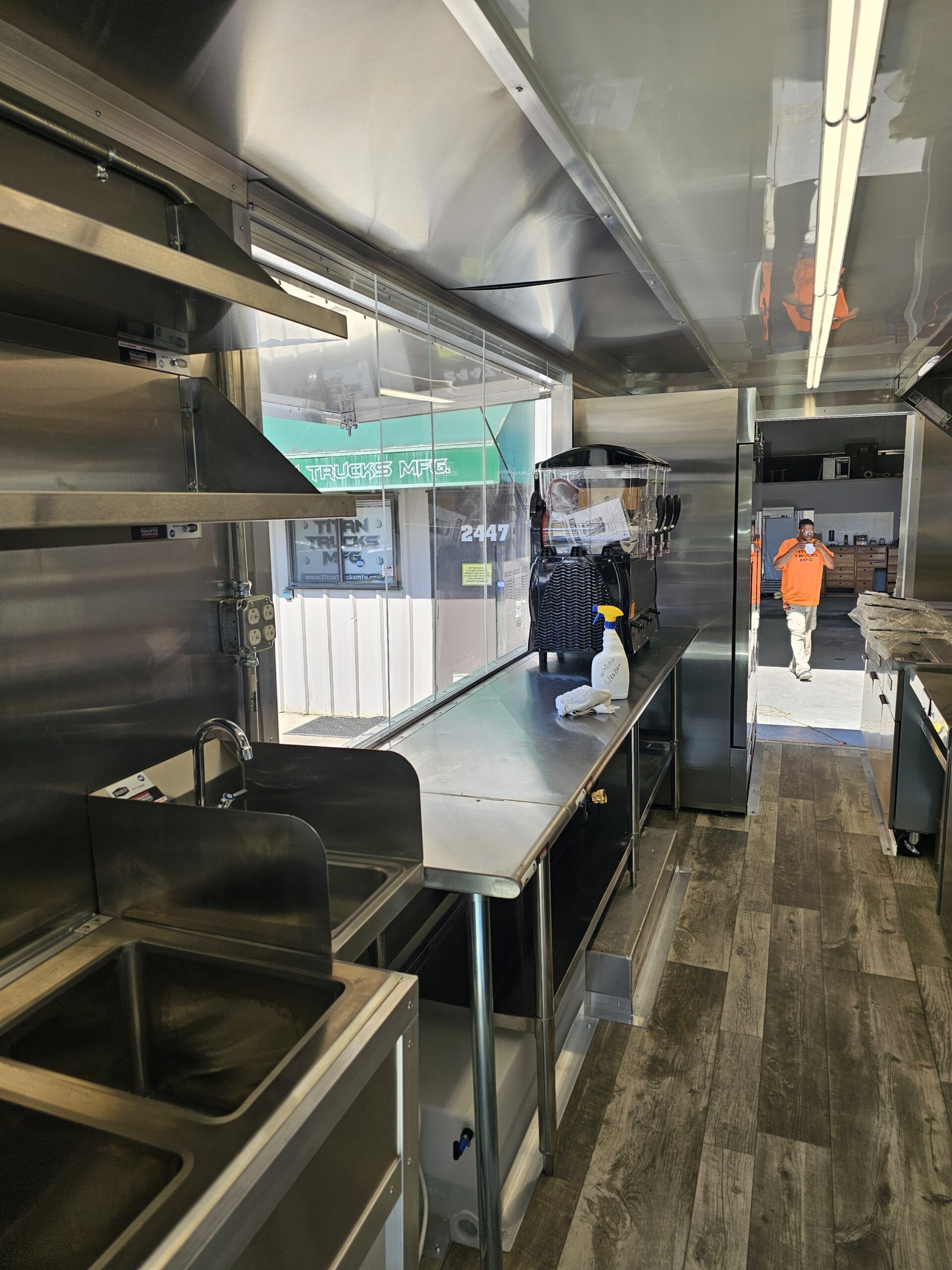 Stainless Steel Food Truck Service Counter and Prep Area - Titan Trucks ...